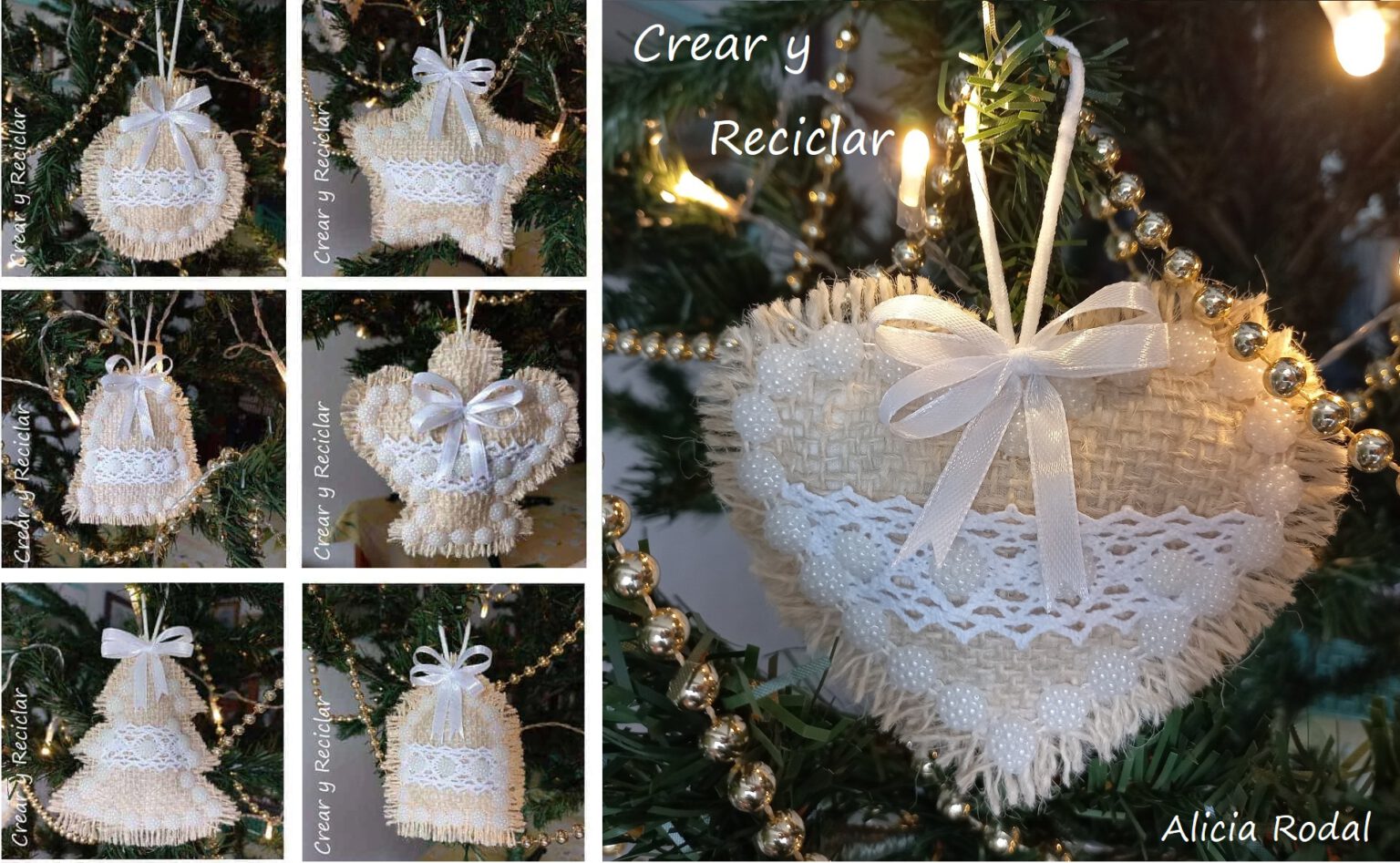 Ideas de manualidades para Navidad con tela de saco o yute muy fáciles