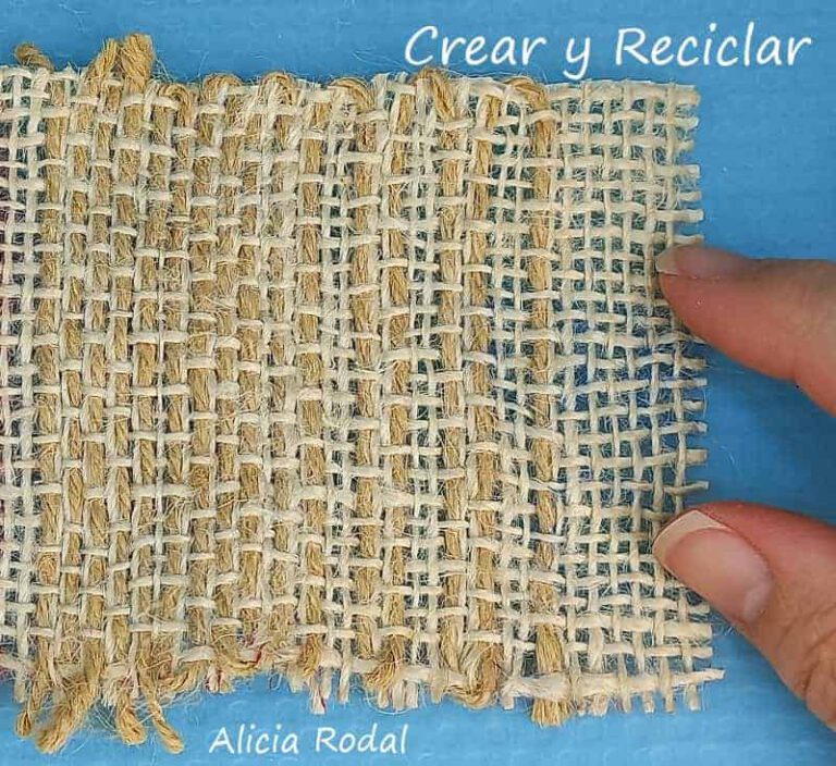 Puntos básicos en tela de saco o yute para coser a mano Nivel ...