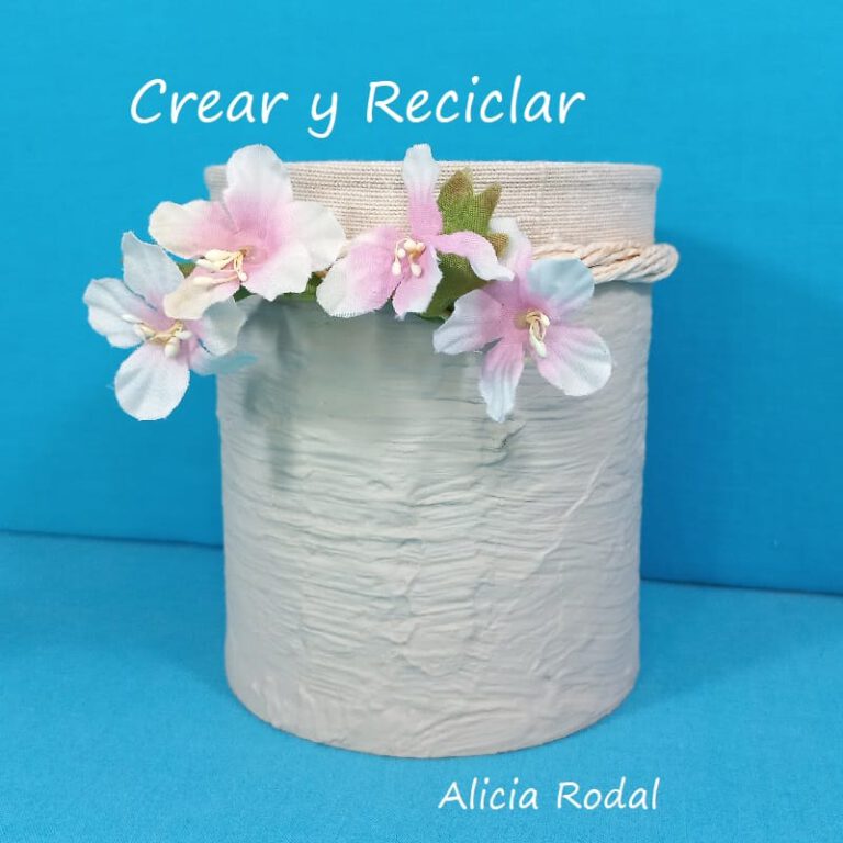 Que hacer para decorar una lata grande Hermosa idea
