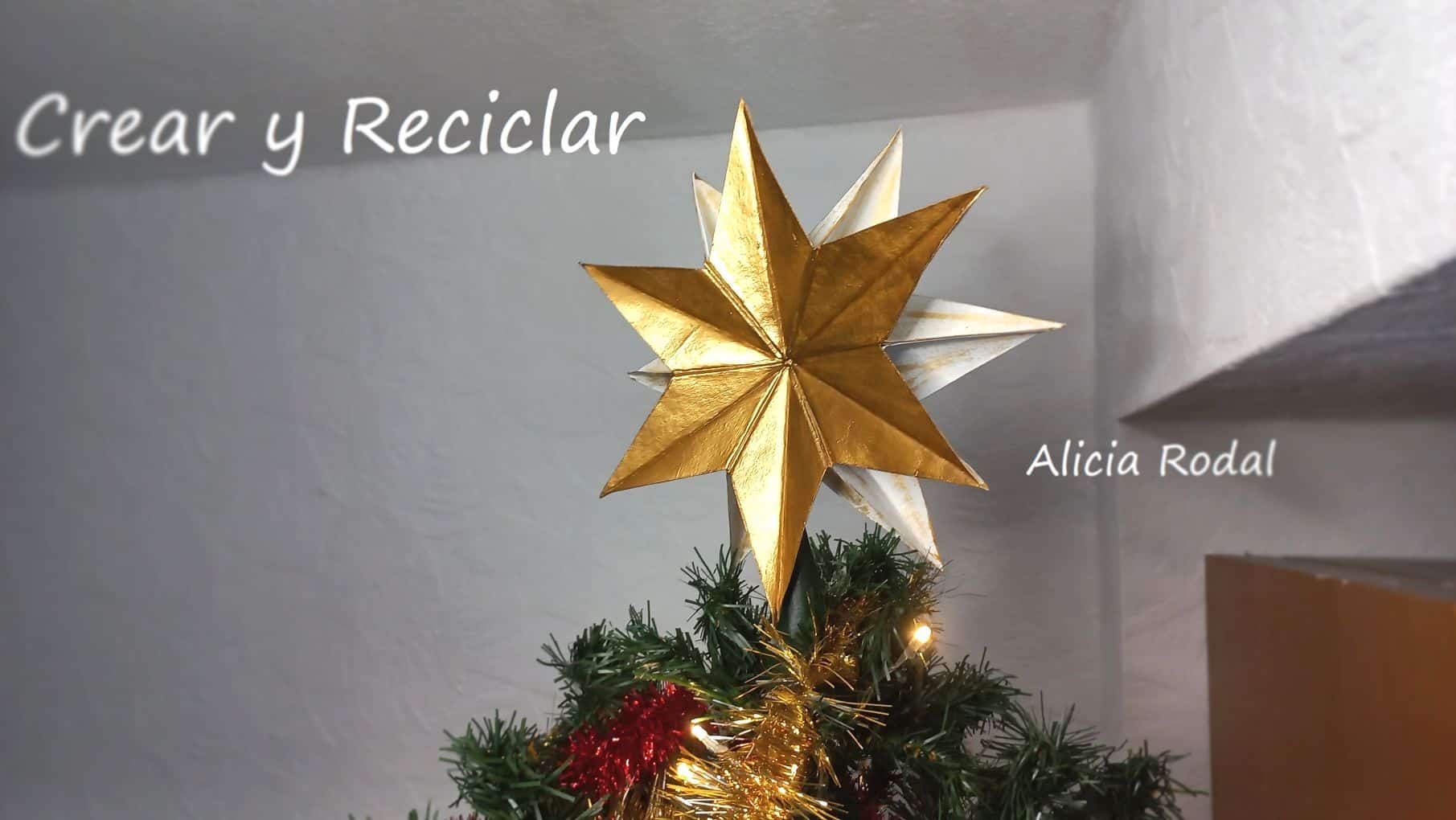 Manualidad De Estrella Para La Punta Del árbol De Navidad